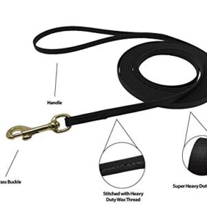 Viper Biothane Working Tracking Lead Leash Long Line for Dogs, Black