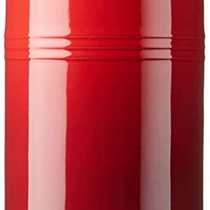 Le Creuset Stoneware Canister with Wood Lid, 2.5 qt. (5.5" diameter), Cerise