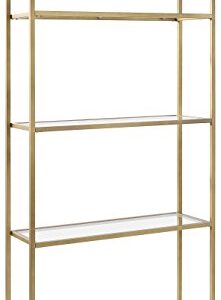 Crosley Furniture Aimee Etagere Bookcase - Gold and Glass