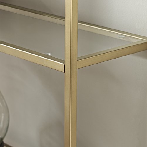 Crosley Furniture Aimee Etagere Bookcase - Gold and Glass