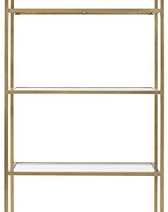 Crosley Furniture Aimee Etagere Bookcase - Gold and Glass