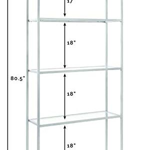 Crosley Furniture Aimee Etagere Bookcase - Gold and Glass