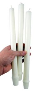 cathedral brand 51% beeswax short 4's candles with self-fitting ends, 7/8 inch x 12 inch, box of 24