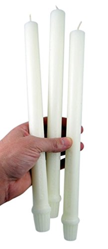 Cathedral Brand 51% Beeswax Short 4's Candles with Self-Fitting Ends, 7/8 Inch x 12 Inch, Box of 24