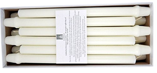 Cathedral Brand 51% Beeswax Short 4's Candles with Self-Fitting Ends, 7/8 Inch x 12 Inch, Box of 24