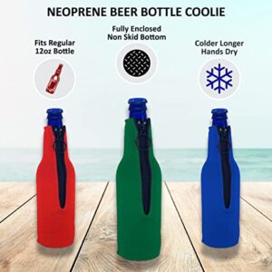 Blank Neoprene Beer Bottle Coolie (1, Green Camo)