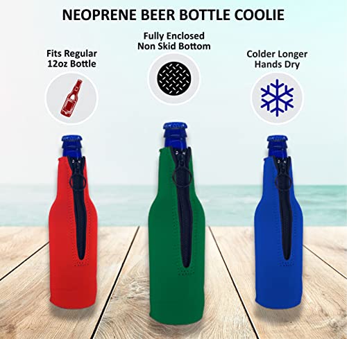 Blank Neoprene Beer Bottle Coolie (1, Green Camo)