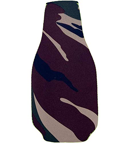 Blank Neoprene Beer Bottle Coolie (1, Green Camo)