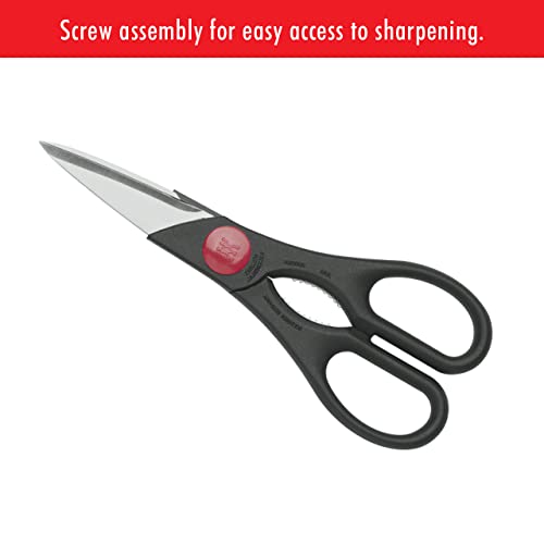 ZWILLING Twin Kitchen Shears, Multi-Purpose, Bottle Opener, Dishwasher Safe, Heavy Duty, Forged Stainless Steel Blades, Black