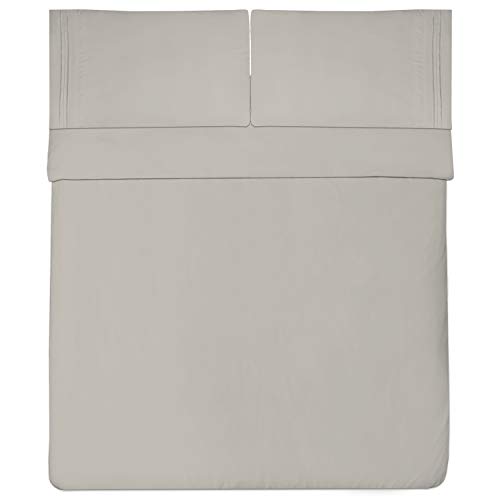 California King Sheet Sets - Breathable Luxury Sheets with Full Elastic & Secure Corner Straps Built In - 1800 Supreme Collection Cal King Deep Pocket Bedding Set, Sheet Set, California King, Silver