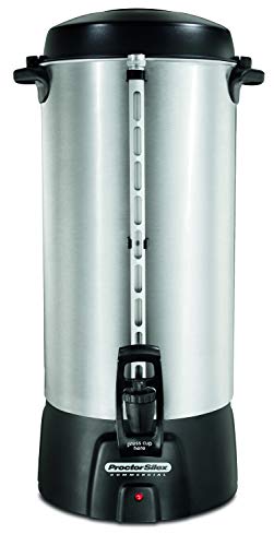 Proctor Silex 45100 100 Cup Brushed Aluminum Coffee Urn, Silver