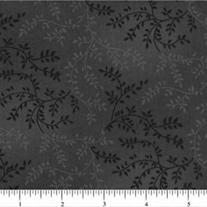 Quilt Backing, Large, Seamless, C47603-805, Black/Gray Vines