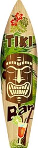 smart blonde tiki bar metal novelty surfboard sign sb-023