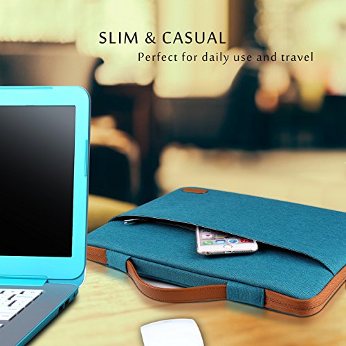 ProCase 14-15.6 Inch Laptop Sleeve Case Protective Bag, Ultrabook Notebook Carrying Case Handbag for 14" 15" Samsung Sony Asus Acer Lenovo Dell HP Toshiba Chromebook Computers -Teal Universal Sleeve Case Bag 15_Teal