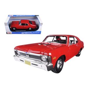 chevrolet 1970 nova ss coupe red 1/18 diecast model car by maisto 31132