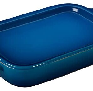 Le Creuset Stoneware Rectangular Dish with Platter Lid, 14 3/4" X 9", Marseille