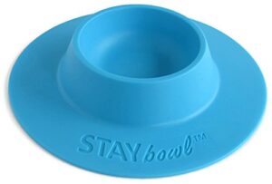 staybowl tip-proof ergonomic pet bowl for guinea pig and other small pets; 1/4-cup size; sky blue