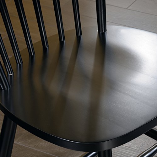 Sauder New Grange Spindle Back Chairs, Wood, Black finish