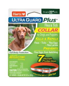 hartz ultraguard plus reflective orange flea & tick collar for dogs and puppies