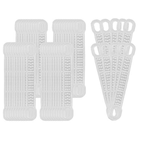 BLUECELL 50 Pcs Clear Non-Slip Rubber Clothes Hanger Grips Clothing Hanger Strips