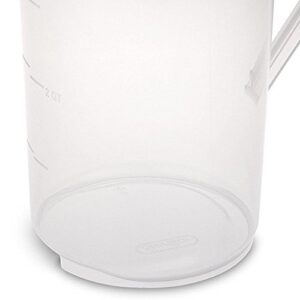 Sterilite 2 x 2 quart Round Pitcher, Blue Sky Lid with Clear base, Pack of 2