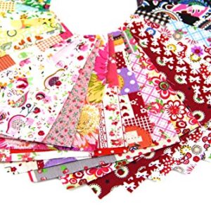 RayLineDo 15X Different Pattern Patchwork 100% Cotton Poplin Fabric Bundle Squares Of 2025cm Quilting Scrapbooking Artcraft Project Collection One