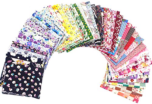 RayLineDo 15X Different Pattern Patchwork 100% Cotton Poplin Fabric Bundle Squares Of 2025cm Quilting Scrapbooking Artcraft Project Collection One