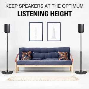 Mounting Dream Height Adjustable Speaker Stands Mounts, One Pair Floor Stands, Heavy Duty Base Extendable Tube, 11 LBS Capacity Per Stand, MAX 40" Height Adjustment MD5401 (Speakers Not Included)