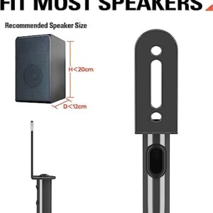 Mounting Dream Height Adjustable Speaker Stands Mounts, One Pair Floor Stands, Heavy Duty Base Extendable Tube, 11 LBS Capacity Per Stand, MAX 40" Height Adjustment MD5401 (Speakers Not Included)