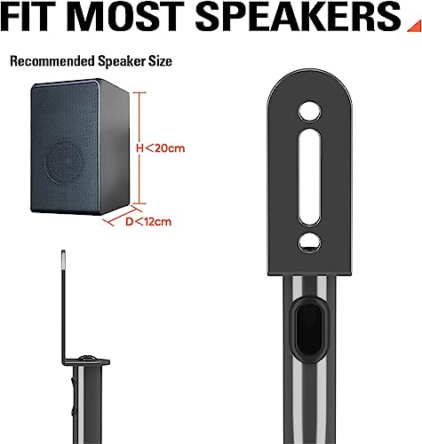 Mounting Dream Height Adjustable Speaker Stands Mounts, One Pair Floor Stands, Heavy Duty Base Extendable Tube, 11 LBS Capacity Per Stand, MAX 40" Height Adjustment MD5401 (Speakers Not Included)