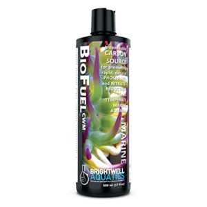 brightwell aquatics biofuel cwm - carbon source for natural phosphate & nitrate reduction in temperate marine aquariums, 500 ml