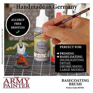 The Army Painter Hobby: Basecoating - Hobby Brush with Synthetic Taklon Hair - Base Colouring Paint Brush for Wargames, Fine Detail Paint Brush for Miniature Painting & Miniature Paint Sets