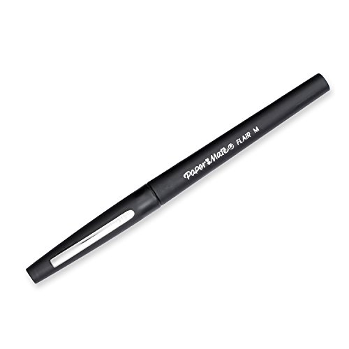 Paper Mate Flair Felt Tip Pen, Medium Point, Black