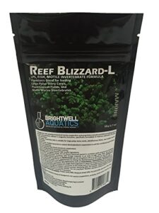 brightwell aquatics reef blizzard l - powder planktonic food blend to feed large stony corals & planktivorous fish, 50-g