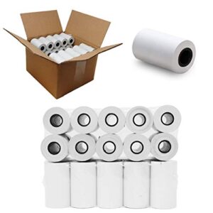 (50 gsm) 2-1/4" x 75 thermal paper 50 rolls vx520 ict220 ict250 fd400 first data fd130 fd50 fd400 fd55 fd100ti tranz 420, verifone vx510, vx510le, vx570 zq520/ql420/rw420 mobile printer thermal