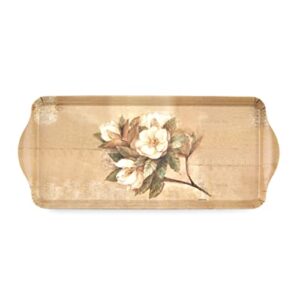 pimpernel sugar magnolia collection sandwich tray | serving platter | crudité and appetizer tray | made of melamine | measures 15.1" x 6.5" | dishwasher safe