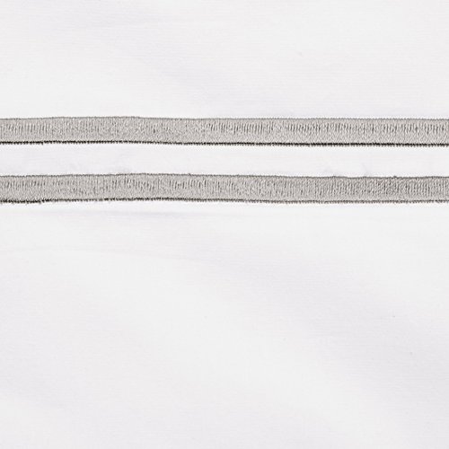 Amazon Brand – Pinzon 400-Thread-Count Egyptian Cotton Sateen Hotel Stitch Sham - Standard, Silver Grey