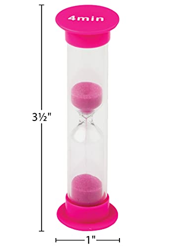 Teacher Created Resources TCR20696 4 Minute Small Sand Timers (Pack of 4)