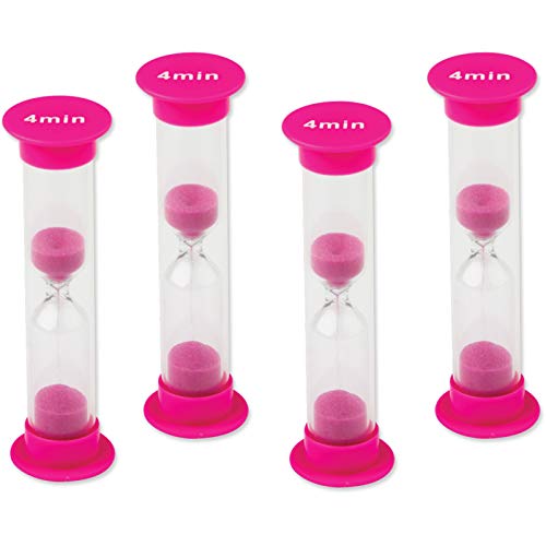 Teacher Created Resources TCR20696 4 Minute Small Sand Timers (Pack of 4)