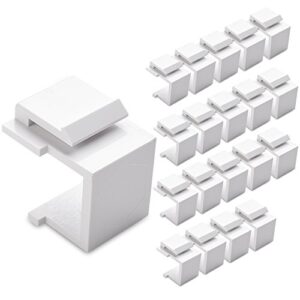 cable matters (20-pack) blank keystone jack inserts in white