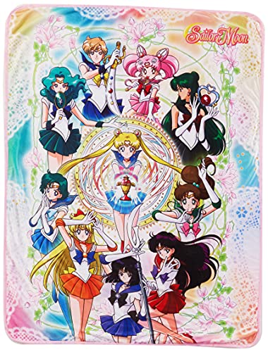 Great Eastern Entertainment Sailor Moon S Throw Blanket, Multicolor, 48" Wide x 60" Long