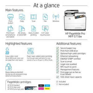 HP PageWide Pro 577dw Color Multifunction Business Printer with Wireless & Duplex Printing (D3Q21A)