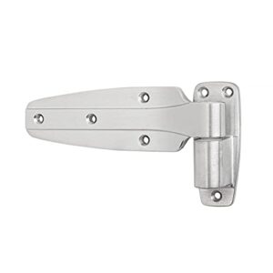 kason 1245 reversible cam-rise hinge, flush offset, brushed chrome finish, 11245000088