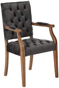 christopher knight home carolina velvet dining chair, charcoal