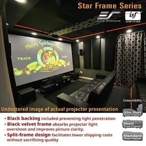 Elite Screens Star Frame Series, 100-INCH 16:9, Fixed Frame Home Movie Theater Projector/Projection Screen, 8K / 4K Ultra HD 3D Ready, SF100HW2