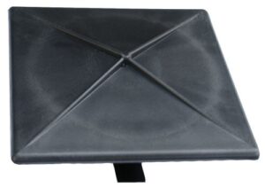 5-1/2" square light pole top cap- black plastic