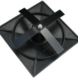 5-1/2" Square Light Pole Top Cap- Black Plastic