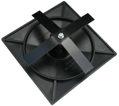 5-1/2" Square Light Pole Top Cap- Black Plastic