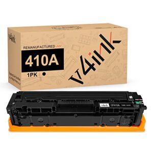 v4ink remanufactured 410a toner cartridge replacement for hp 410a cf410a toner cartridge black ink for hp color pro m452dn m452dw m452nw mfp m477fnw m477fdw m477fdn m377dw printer, 1 pack black