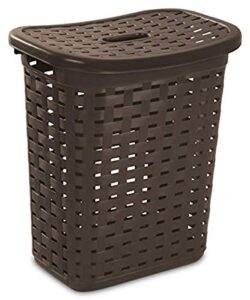 sterilite 12766p04 22-3/8" esp weav hamper, espresso